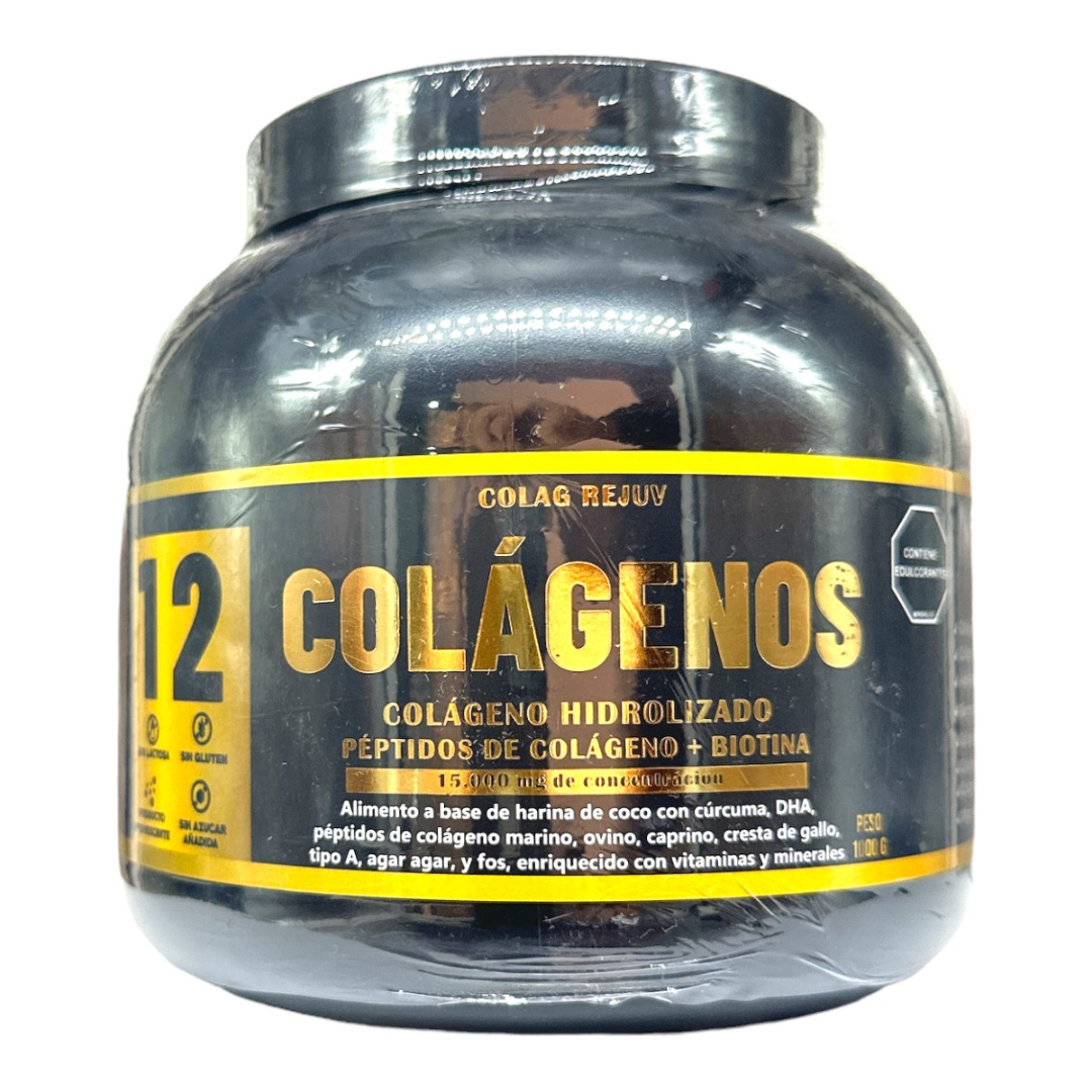 12 COLÁGENOS 15,000 mg Colágeno Hidrolizado 1.000 grs Pacha Mamá ...