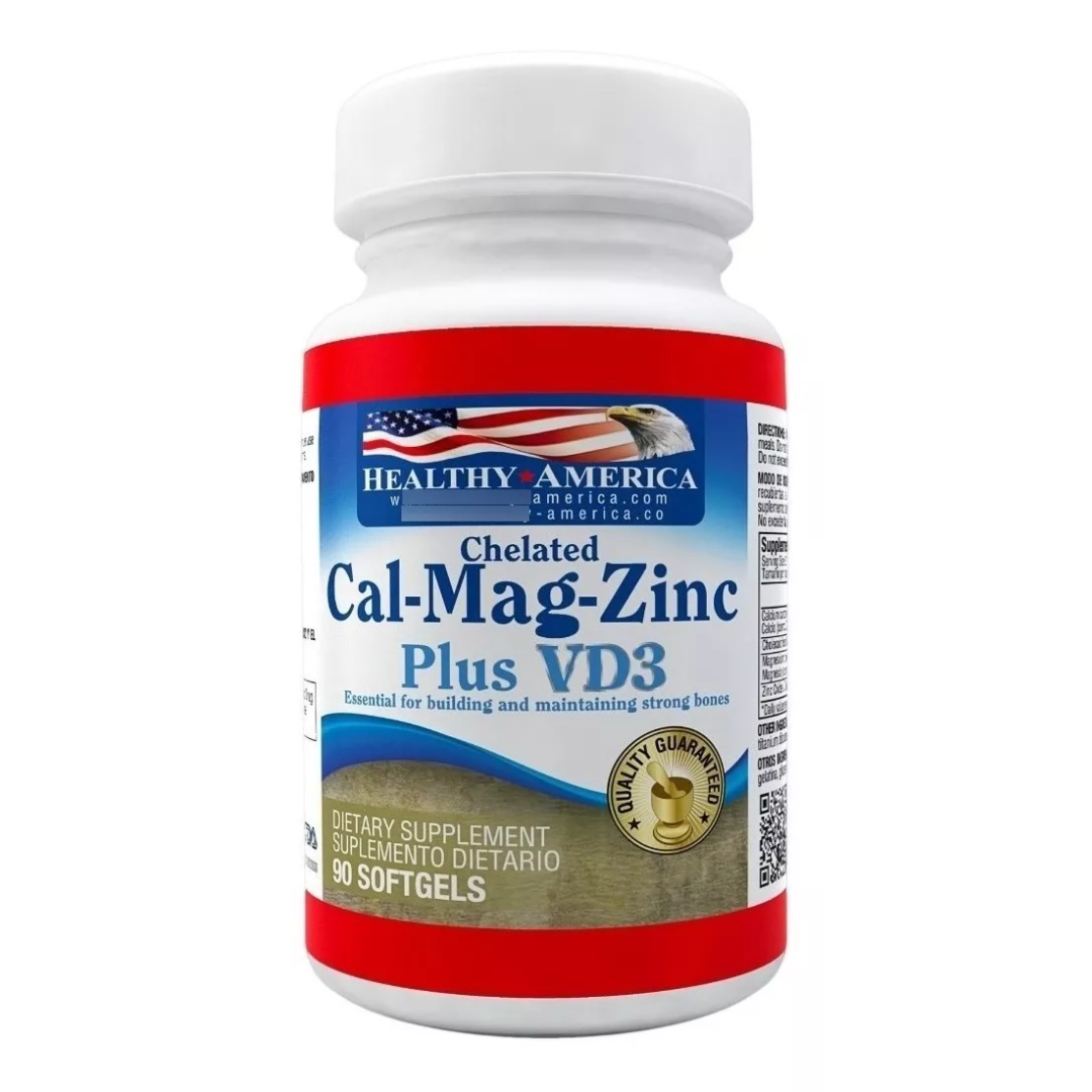 CAL-MAG-ZINC PLUS V D3 90 SOFTGELS - HEALTHY AMERICA – miproducto.com.co